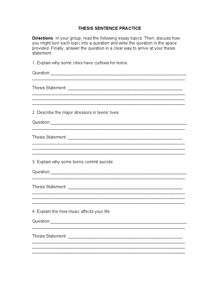 Thesis Statement Development Guide | PDF | Career & Growth | Art