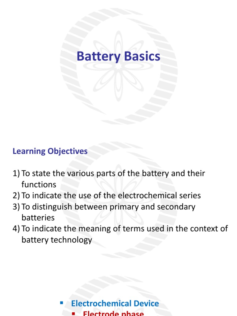Lecture 38 | PDF | Rechargeable Battery | Electrochemistry
