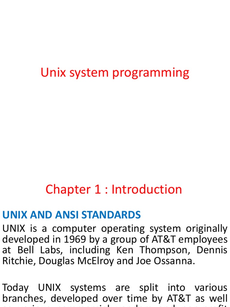 Unix System Programming | PDF | C (Programming Language) | Computer File