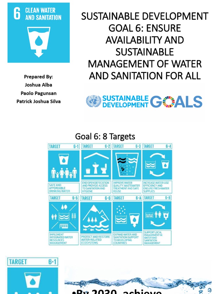 Sustainable Development Goal 6: Ensure Availability and Sustainable ...