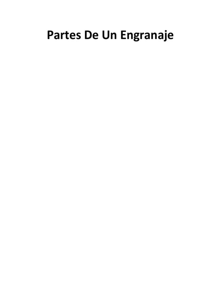 Partes de Un Engranaje | PDF | Engranaje | Eje