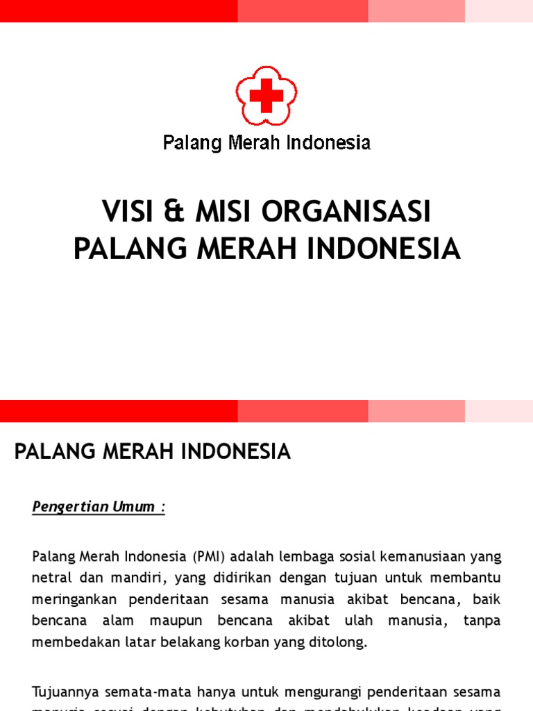 001 Visi Dan Misi PMI | PDF
