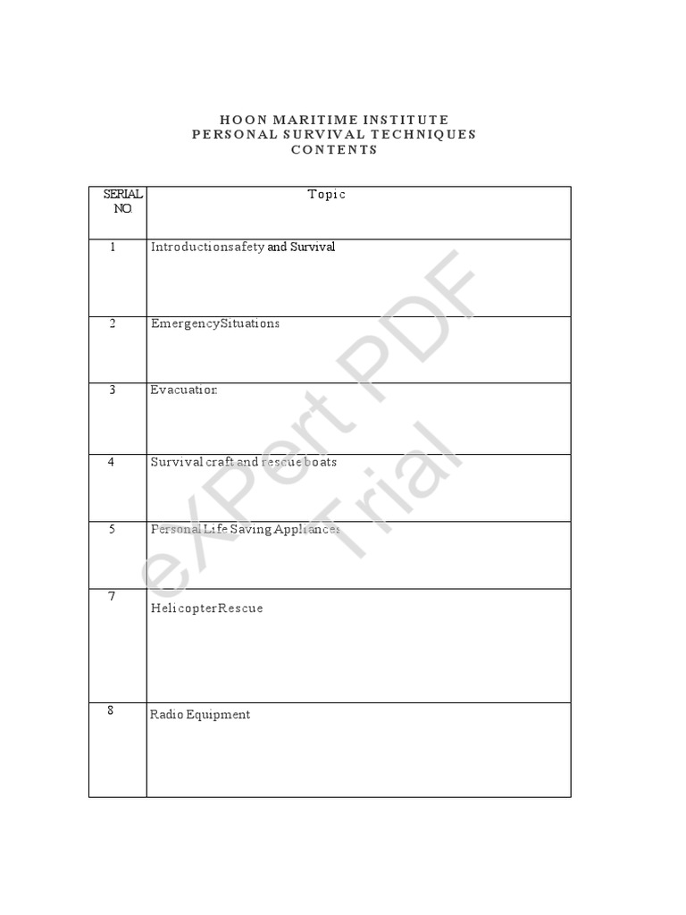 PSCRB Handout | PDF | Hypothermia | Personal Protective Equipment