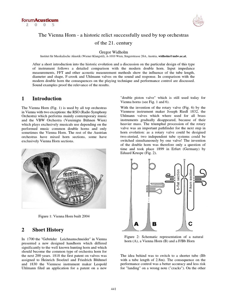2005 The Vienna Horn A Historic Relict Successfully Used by Top ...