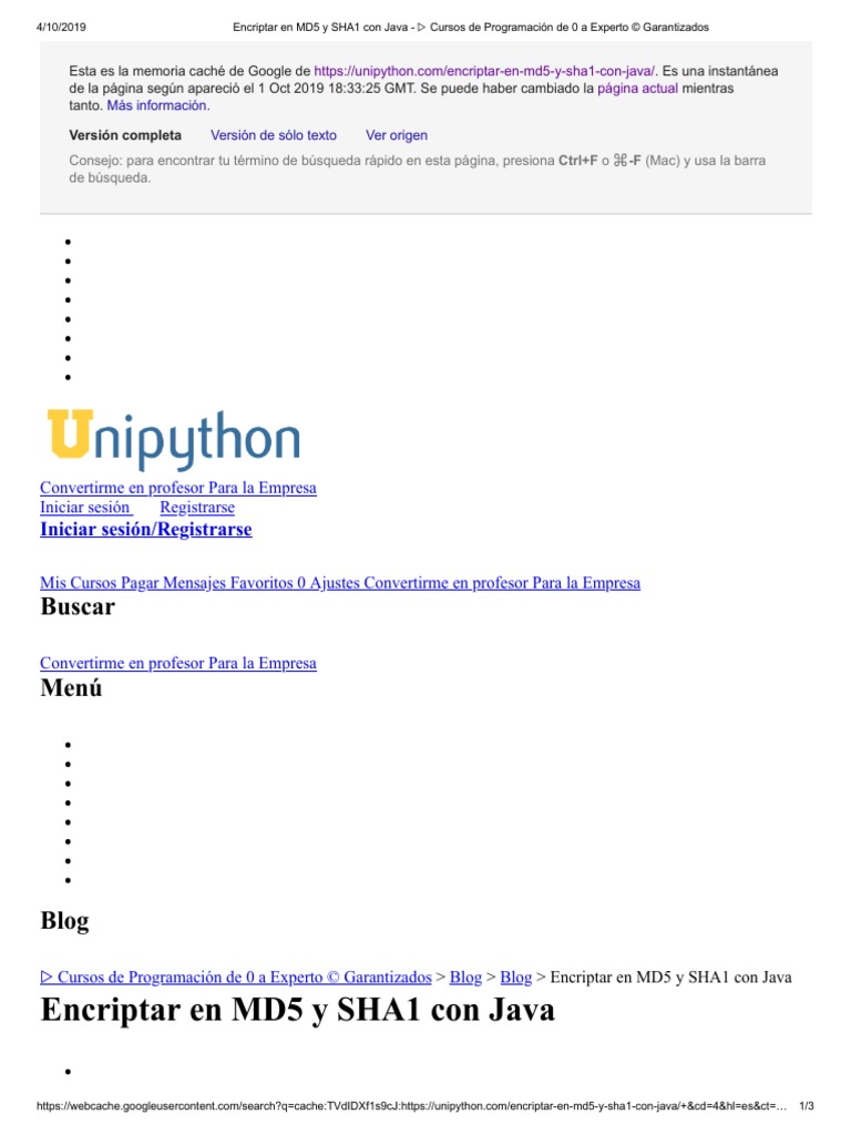 Encriptar En Java Pdf Java Lenguaje De Programación Criptografía