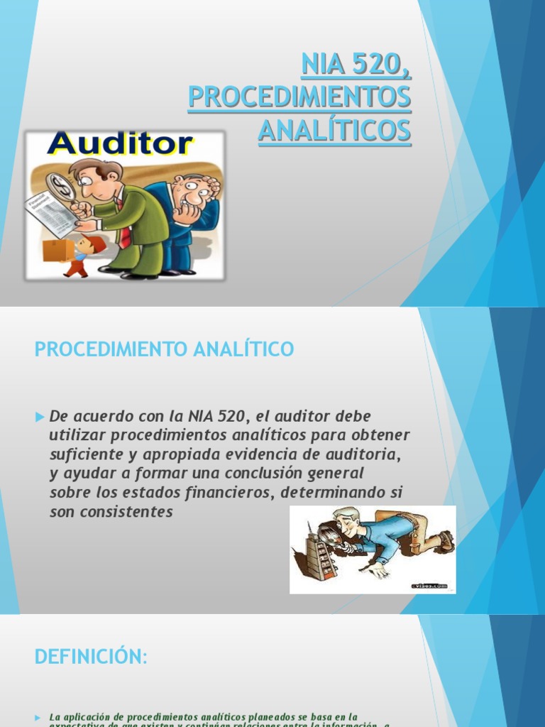 Nia 520, Procedimientos Analíticos Diapositiva | Auditoría | Contralor