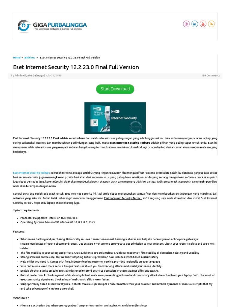 Eset Internet Security | PDF