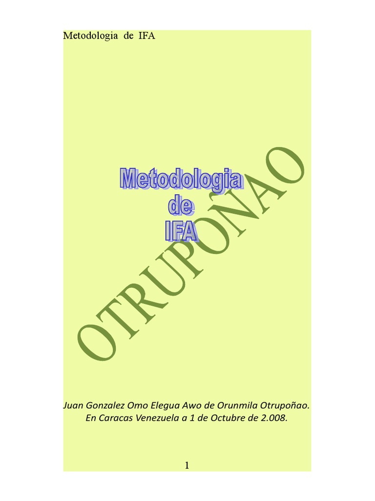 Metodologia de Ifa | PDF | Religión y creencia | Science