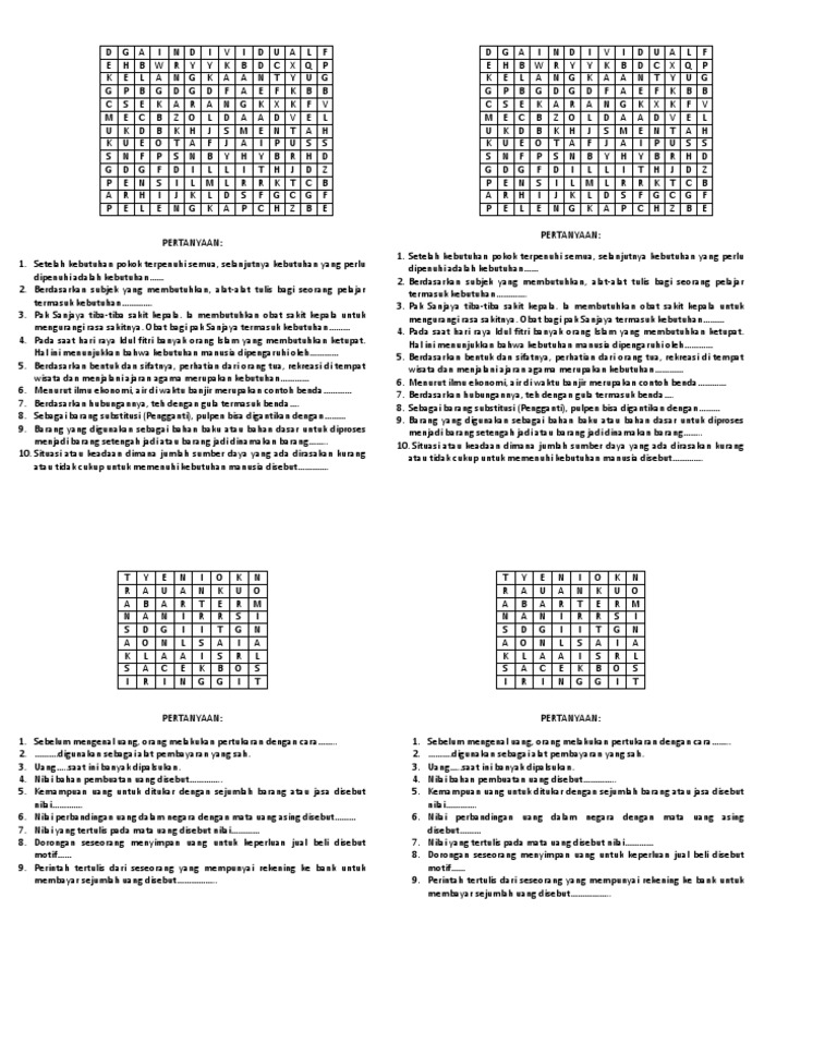 Teka Teki Silang | PDF