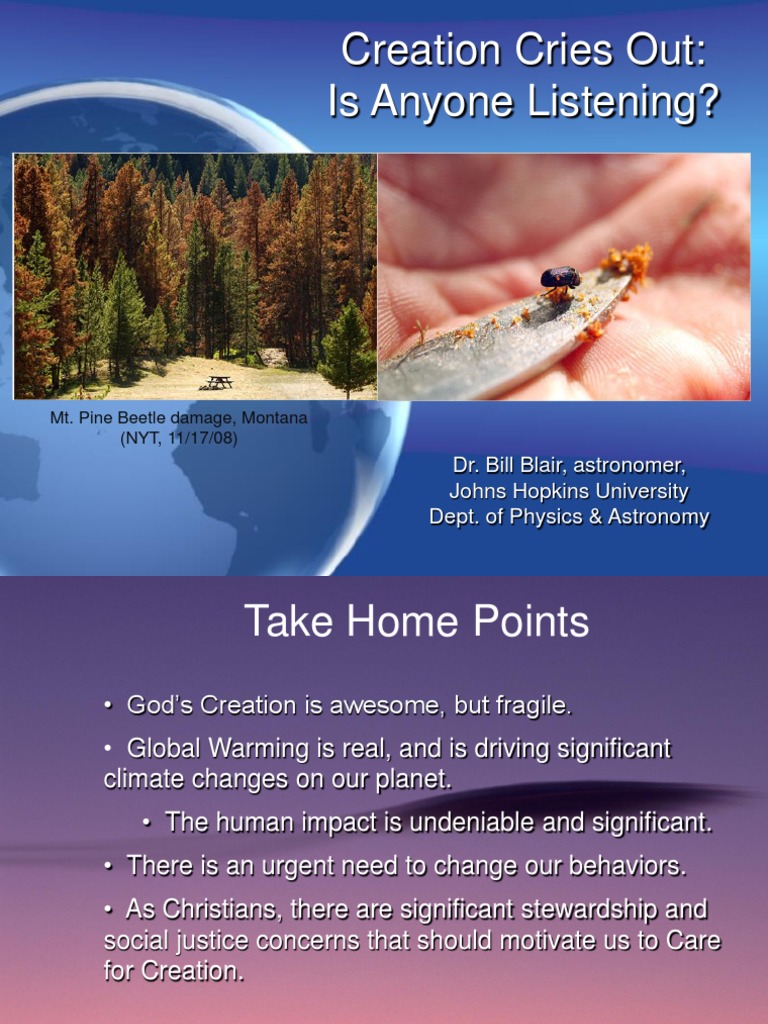 Creation Cries Out: Is Anyone Listening? | PDF | Greenhouse Effect ...