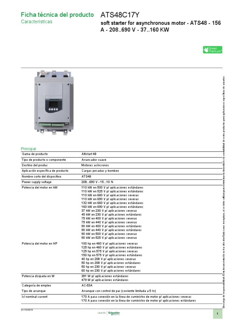 Altistart 48 - ATS48C17Y | PDF | Relé | Residuos