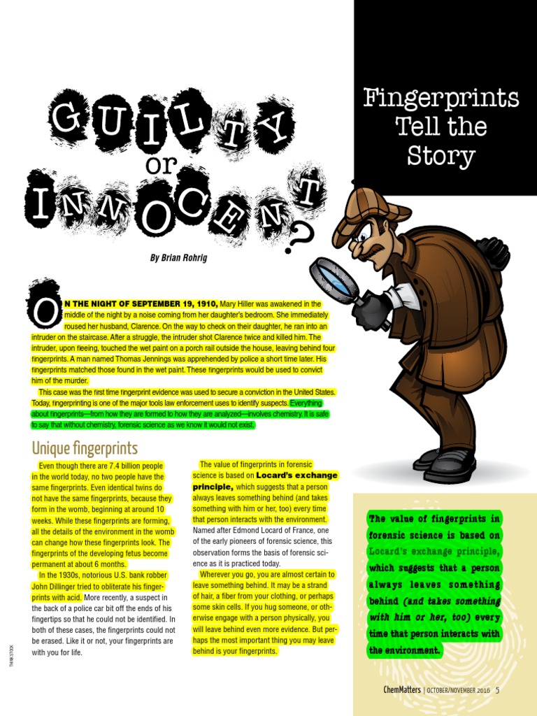 Fingerprint Evidence: How Chemistry Reveals Clues from Crime Scenes ...