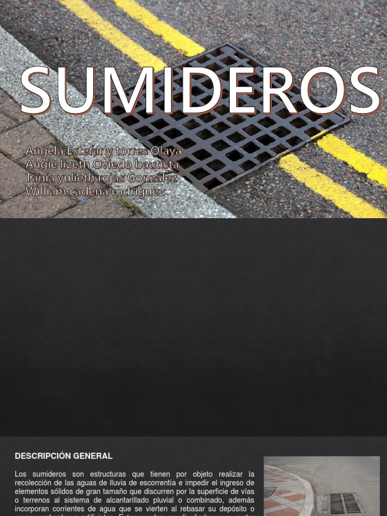 Presentación SUMIDEROS | PDF | Alcantarillado | Precipitación