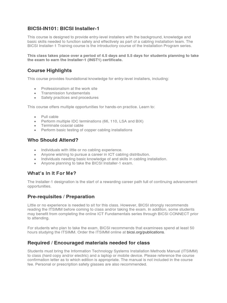 BICSI | PDF | Optical Fiber | Test (Assessment)
