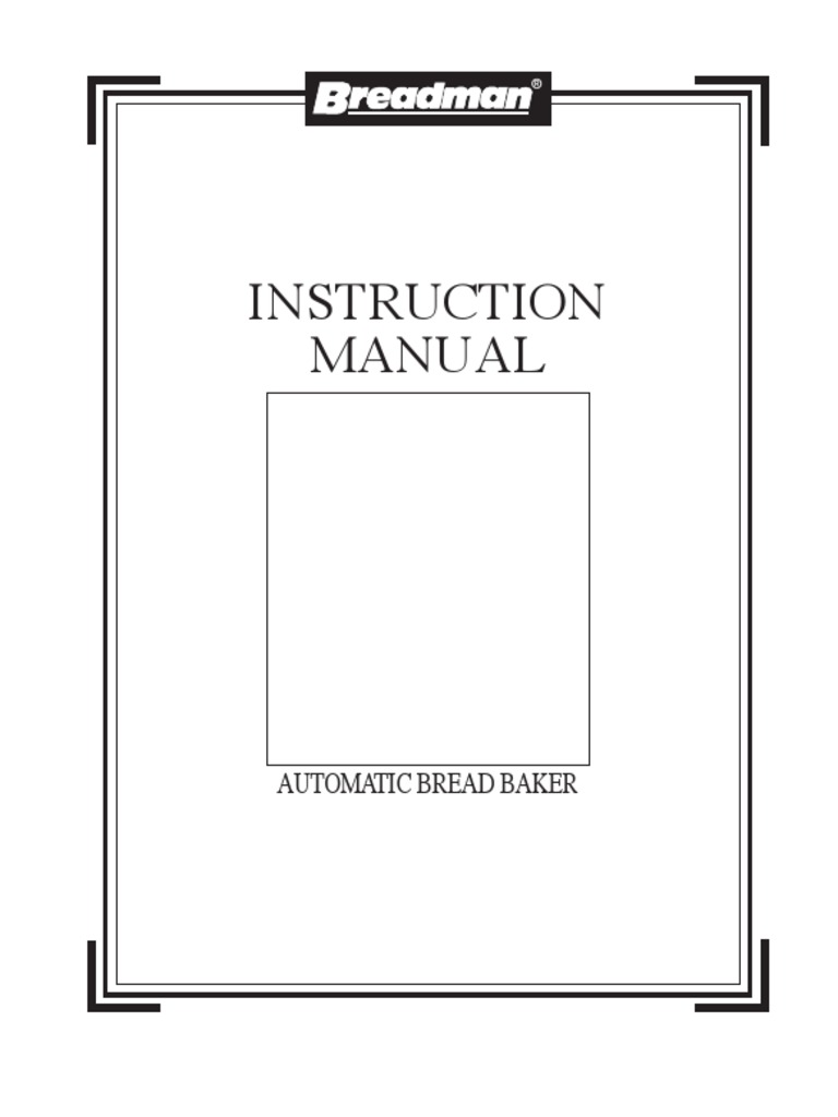 Breadman TR444 Manual | PDF | Business