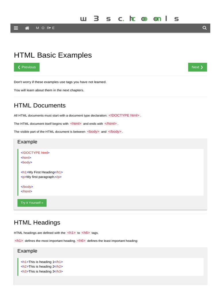 W3schools Comjgkgfkks | PDF | Html Element | Html