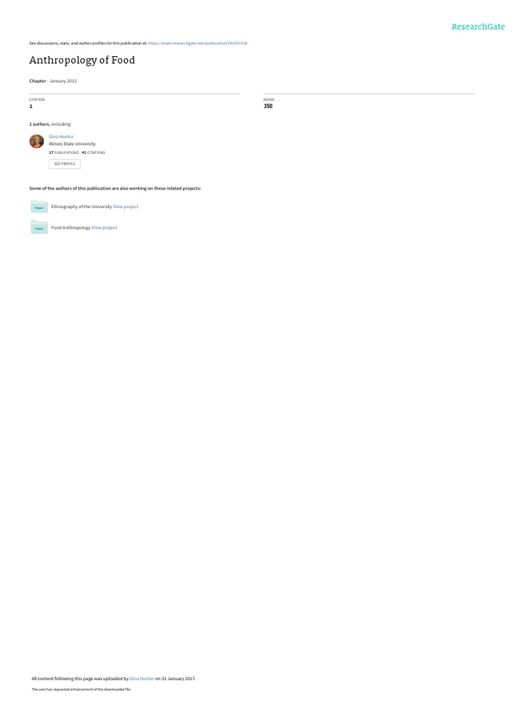 Anthropology of Food: January 2012 | PDF