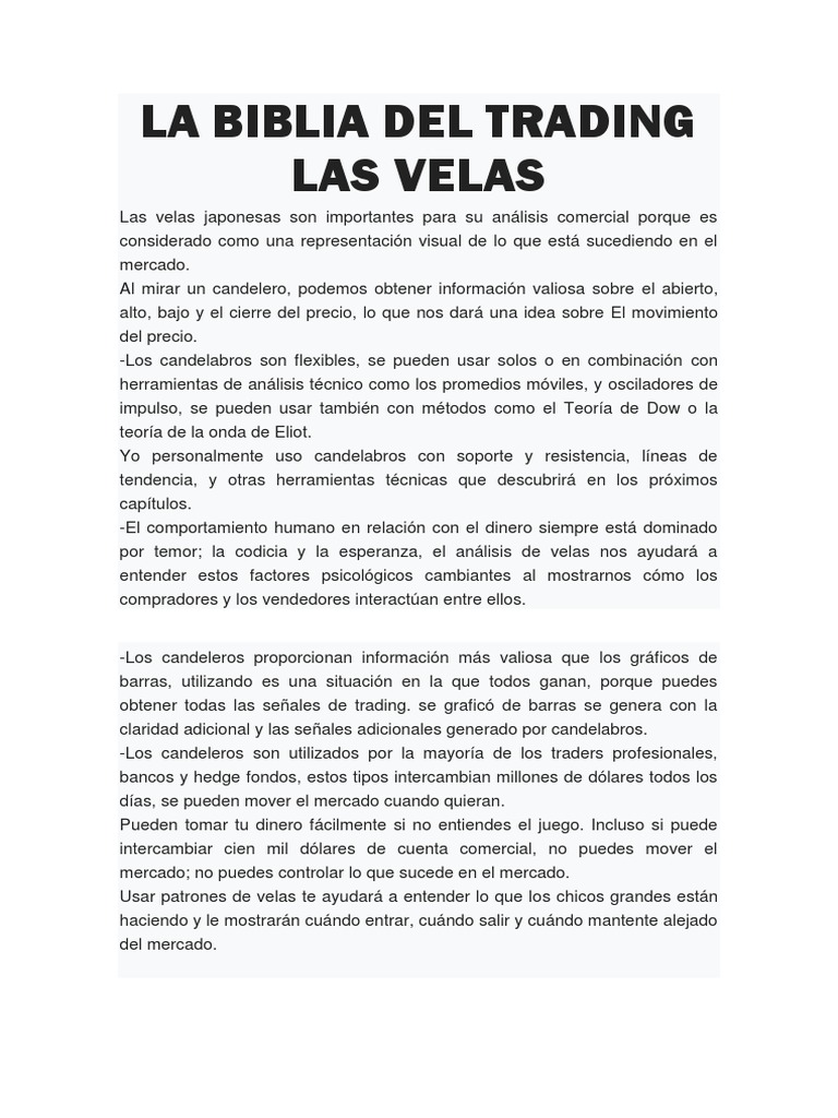 Guía Completa de Velas Japonesas | PDF | Tendencia del mercado | Oferta ...