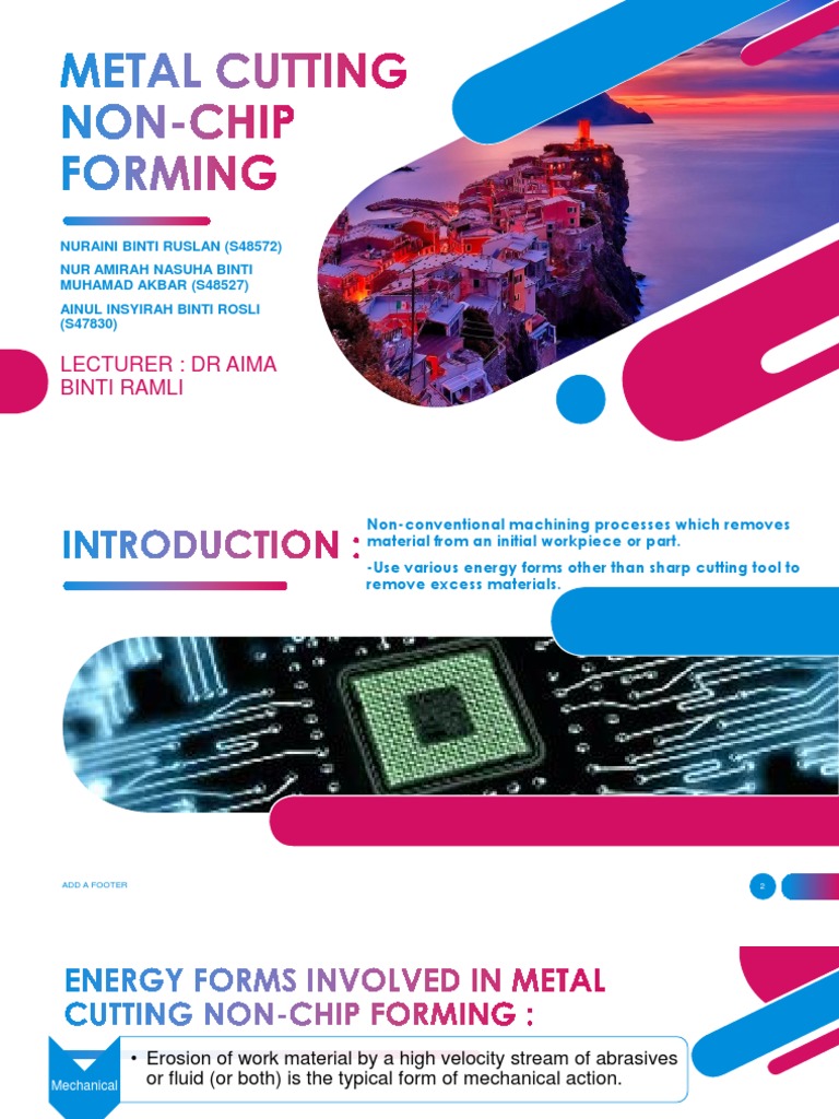 Non Chip Forming | PDF | Machining | Abrasive