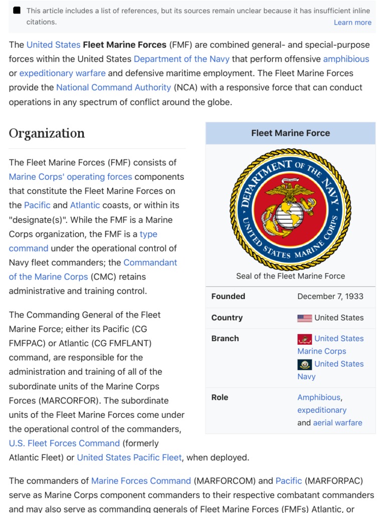 Fleet Marine Force PDF | PDF | Marines | Naval Warfare