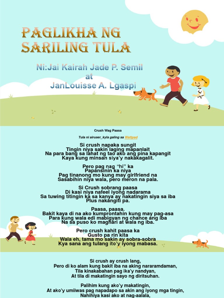 Paglikha NG Sariling Tula | PDF