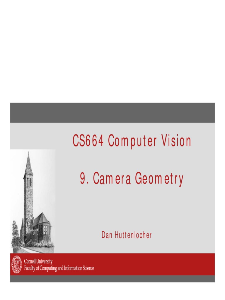 Computer Vision - Camera Geometry | PDF | Line (Geometry) | Plane ...
