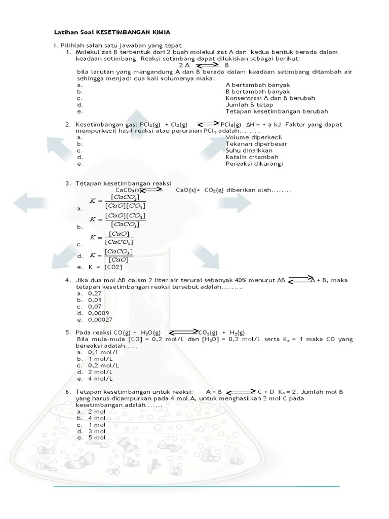 Latihan Soal KESETIMBANGAN KIMIA | PDF