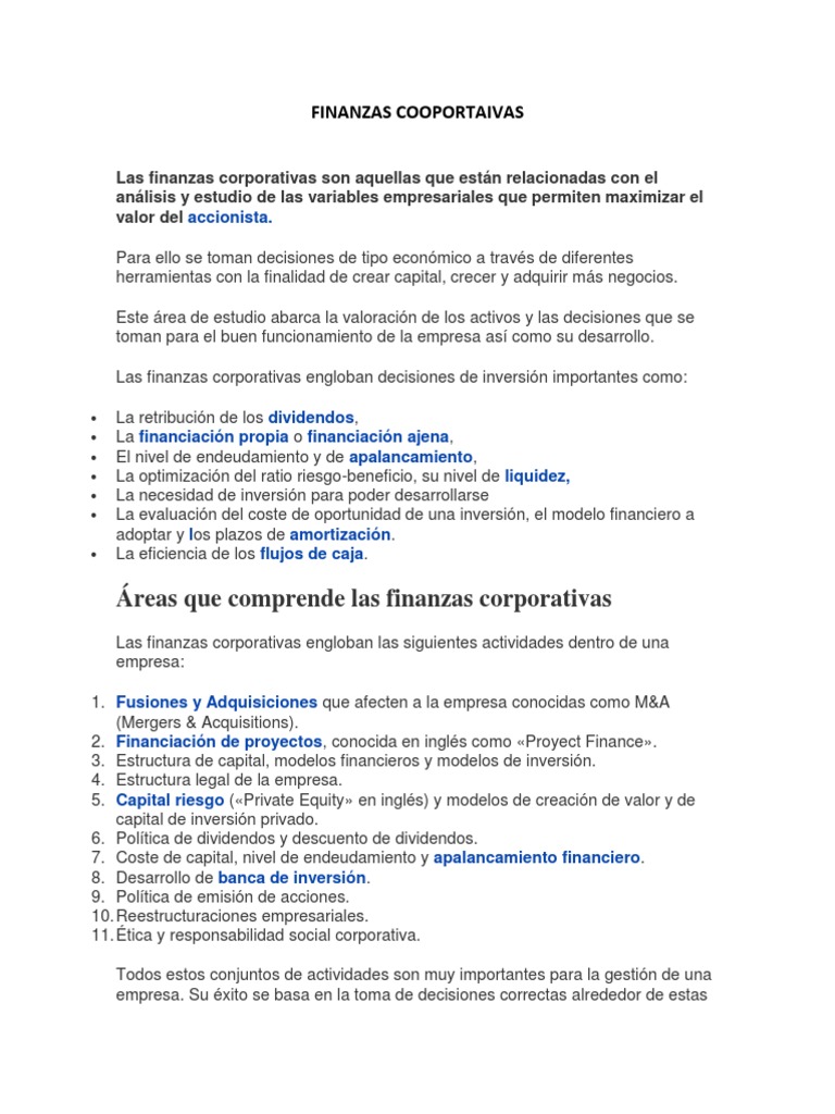 Finanzas Cooporativas | PDF | Compartir (Finanzas) | Inversiones