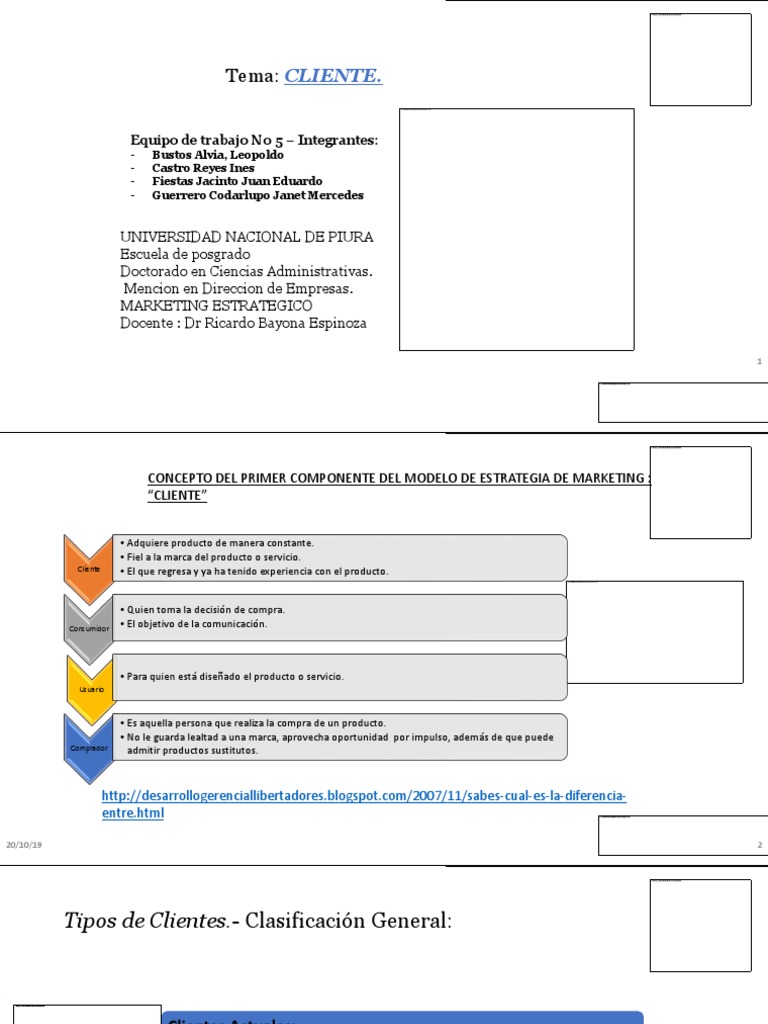 Cliente Usuario y Cosumidor FINAL | PDF | Cliente | Marketing