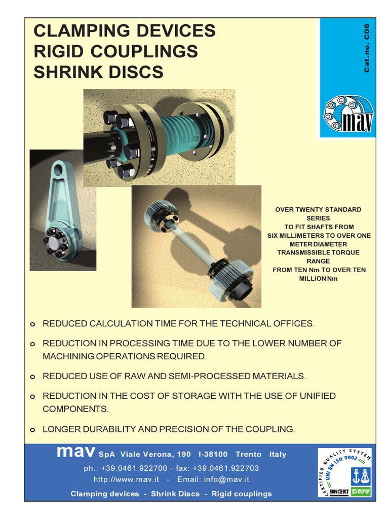 MAV Shrink Disc Coupling Overview | PDF | Machines | Engineering