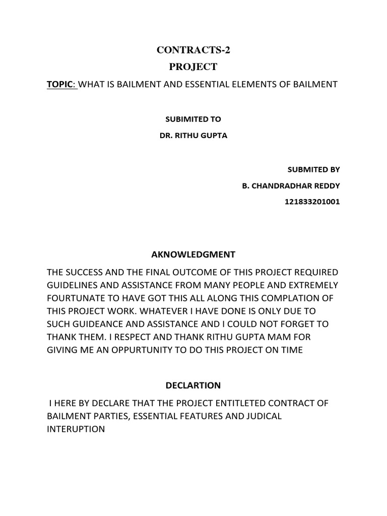 CDR Contracts Project | Download Free PDF | Standard Of Care | Damages