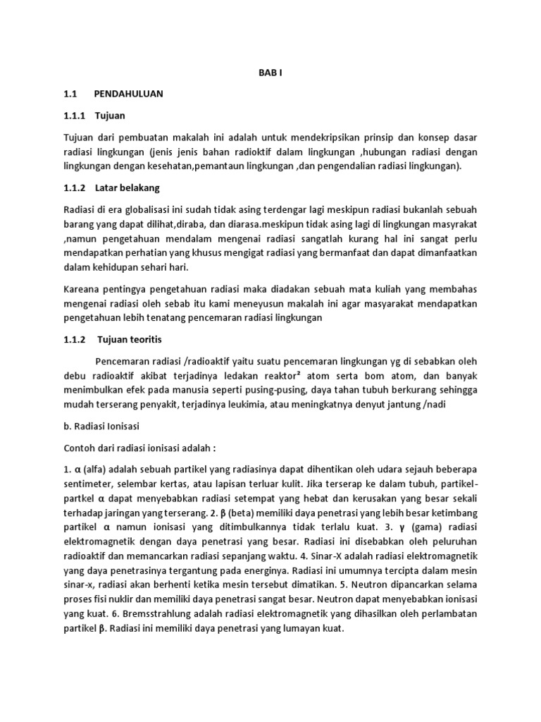 Pencemaran Terhadap Radiasi | PDF