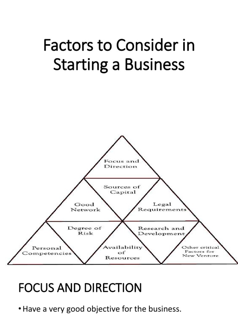 Key Factors for Starting a Business | PDF | Resource | Competition