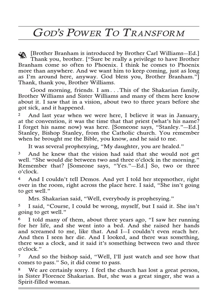 65 0911 Gods Power To Transform | PDF | Cain And Abel | Christianity