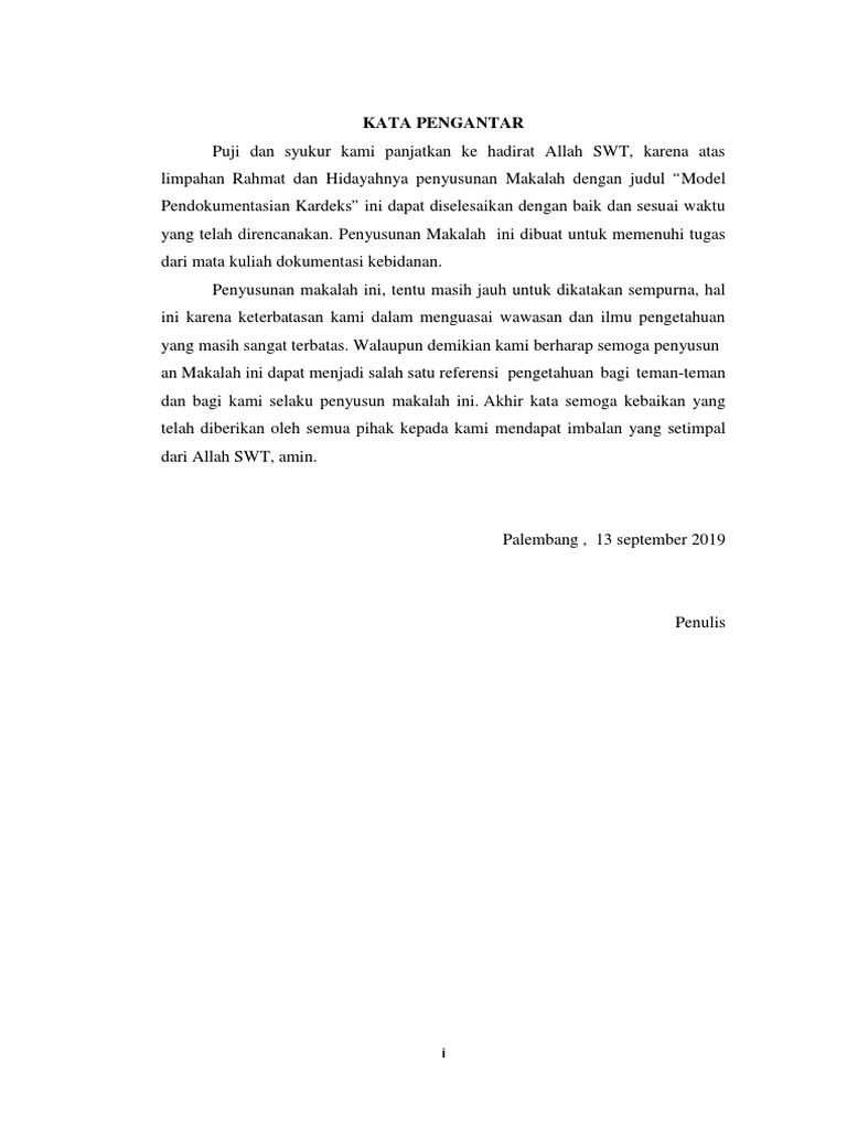 Model Dokumentasi Kardeks Kebidanan | PDF