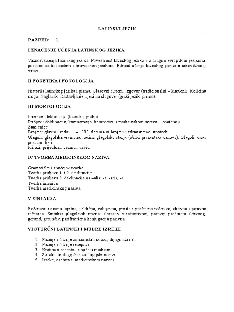 LATINSKI JEZIK