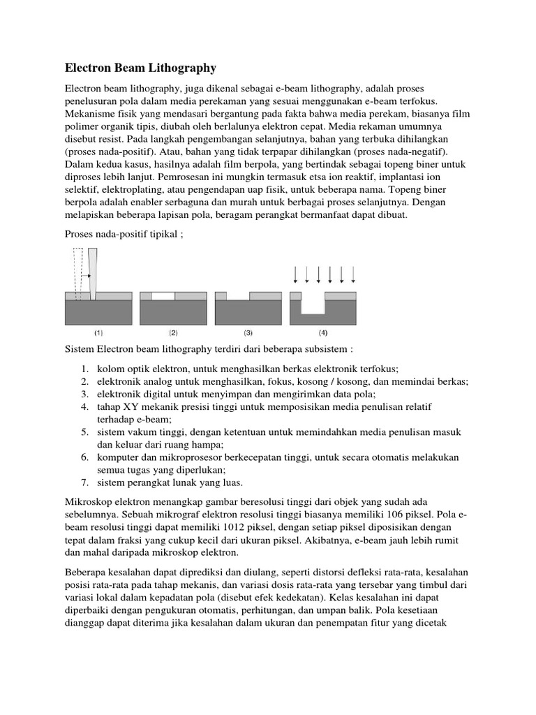 Electron Beam Lithography | PDF | Sains & Matematika