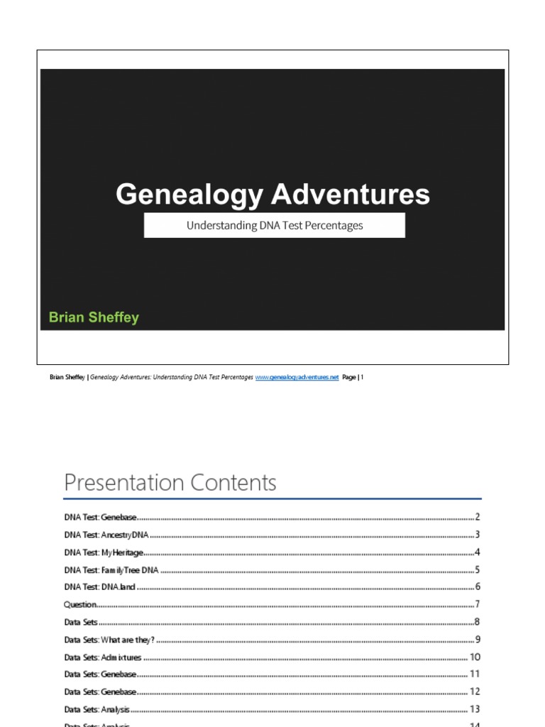Genealogy Adventures (Brian Sheffey) : Understanding DNA Test ...