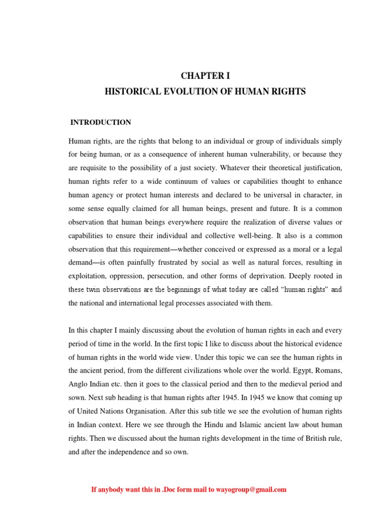 Historical Evolution of Human Rights PDF | PDF | Natural And Legal ...