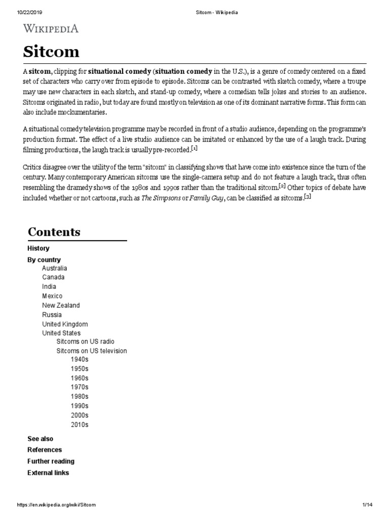 Sitcom | PDF | Entertainment | Television