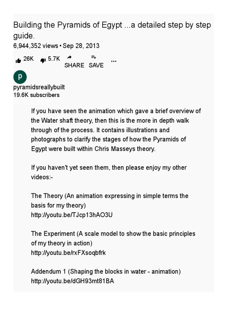 Egyptian Pyramid Construction Guide Pdf Pressure Water