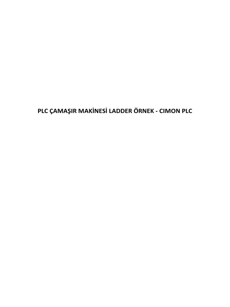 PLC Ornek Camasir Mak | PDF
