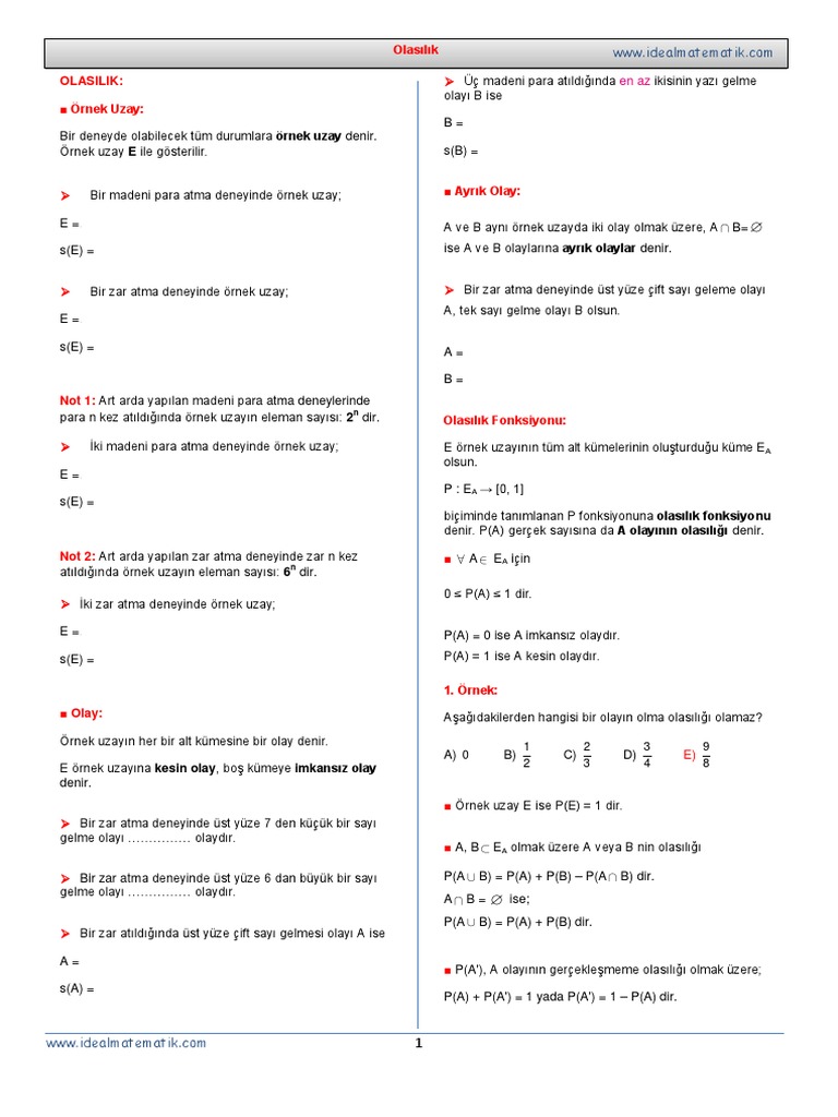 Olasilik | PDF
