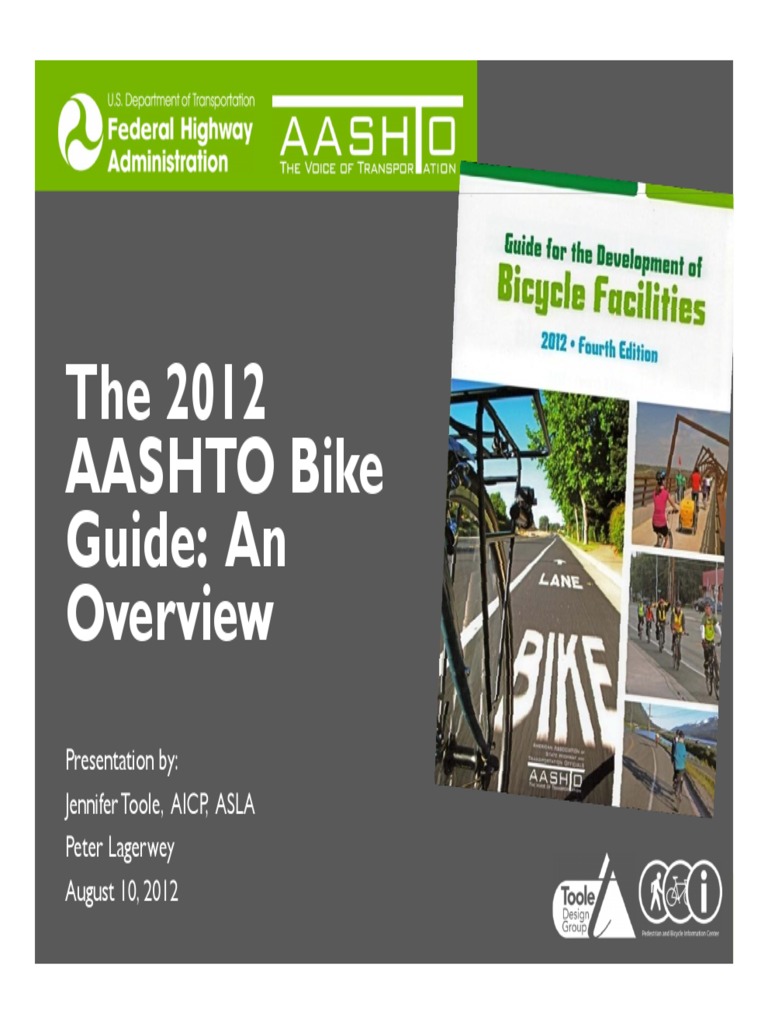 Webinar AASHTO 2012 Bicycle Guide | PDF | Cycling Infrastructure | Lane