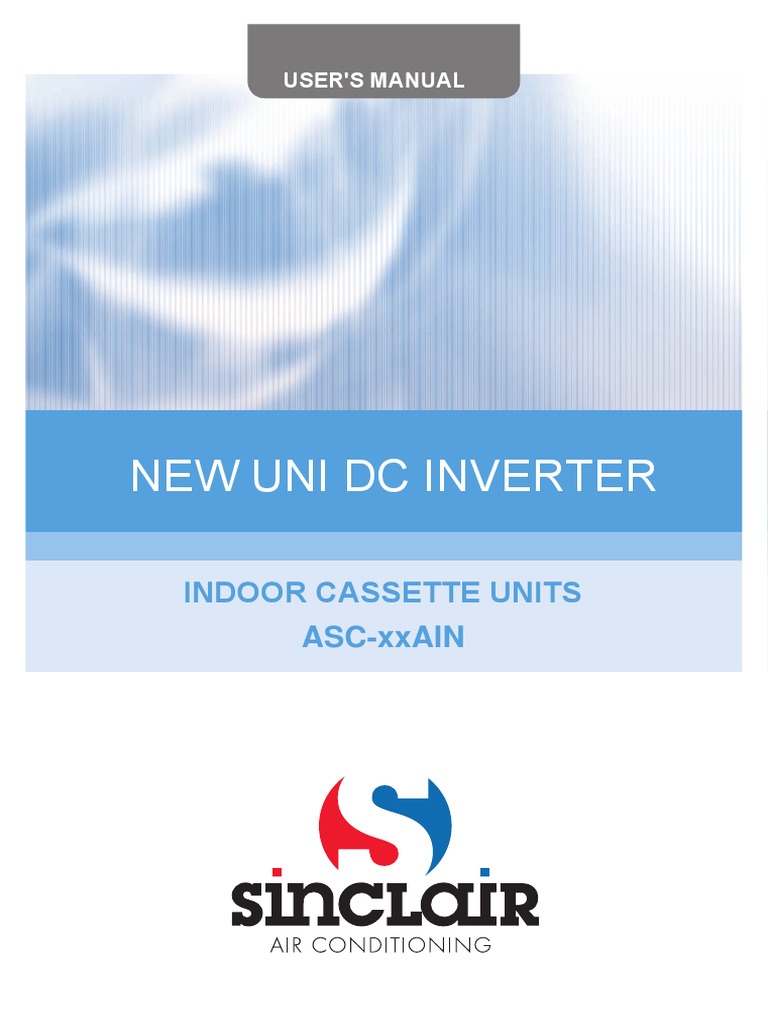 Sinclair Um Uni DC Inverter Asc 12 60ain Ver01 en | PDF | Air ...