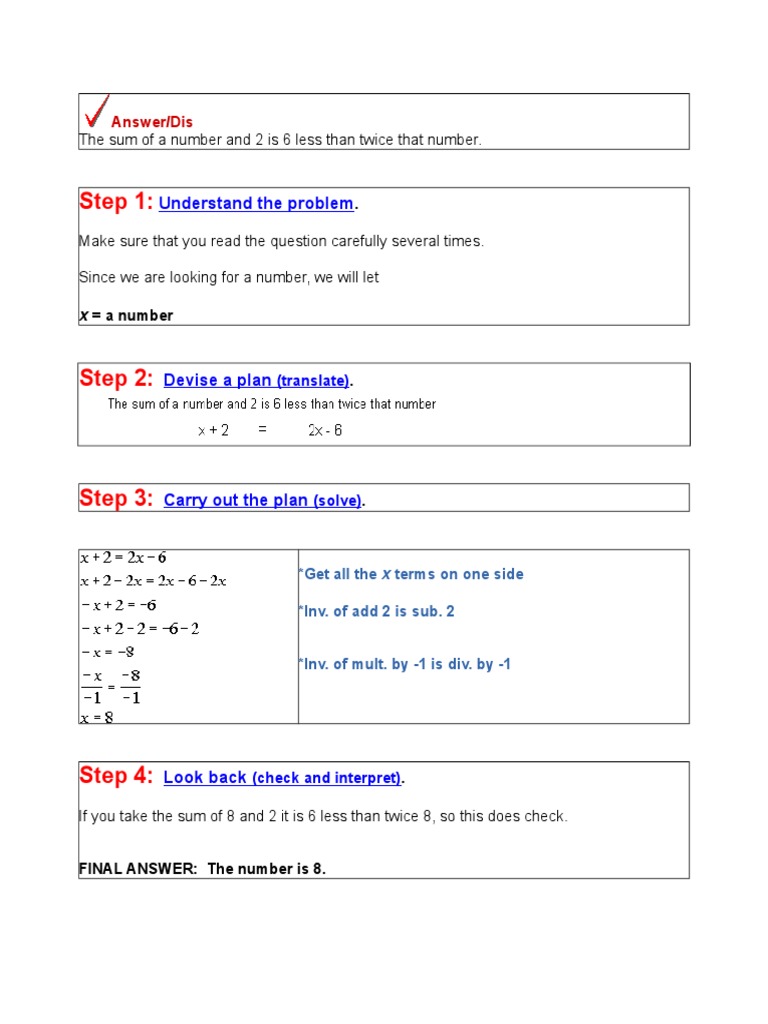 Sample Problem Pdf Rectangle Numbers