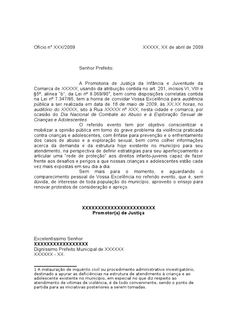 04 Mod Oficio Convite Prefeito | PDF