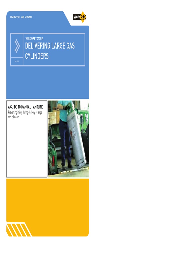 Delivering Large Gas Cylinders: A Guide To Manual Handling | PDF ...