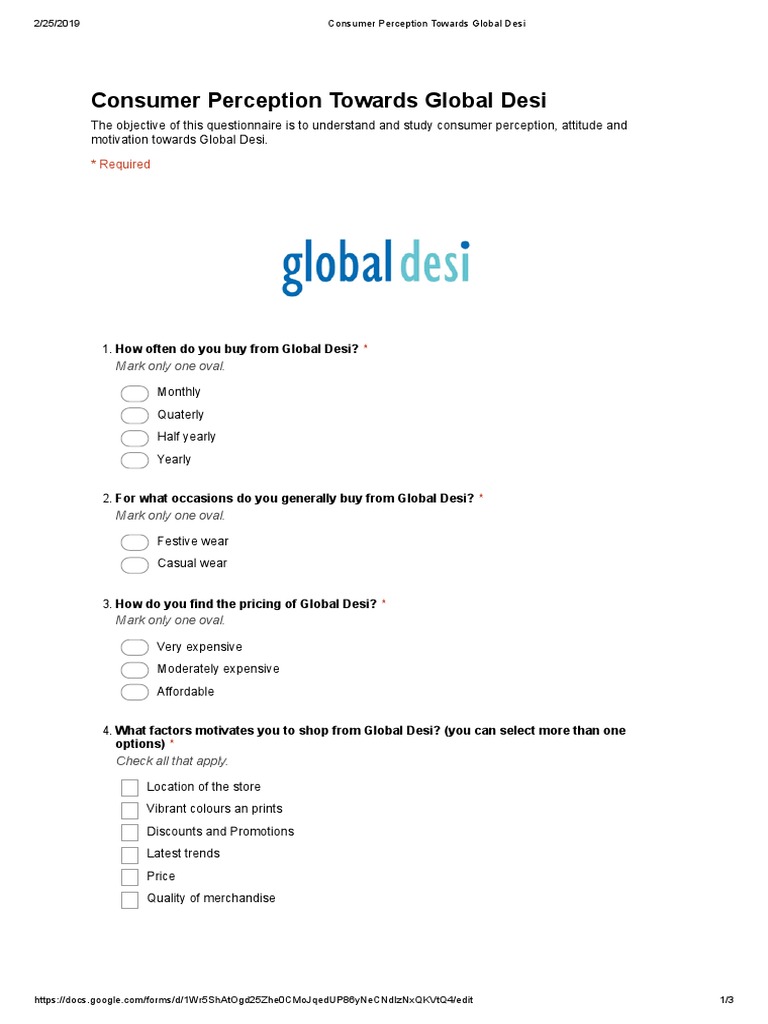 Untitled Form - Google Forms | PDF | Consumer Behaviour | Retail