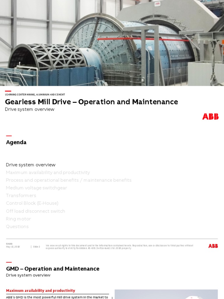 Gearless Mill Drive - Operation and Maintenance | PDF | Machines ...